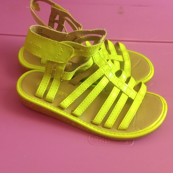 Carter's | Shoes | Neon Green Gladiator Sandals | Poshmark